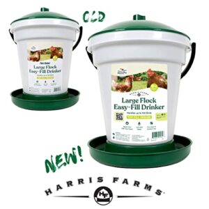 Harris Farms Poultry Drinker | Simple and Easy to Use for Any Size Flock | Made of BPA-Free Plastic | 6.25 Gallon, Green