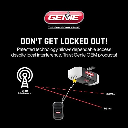 Genie authentic G3T-R 3-button Intellicode garage door opener remote with, works only on Genie openers, single pack