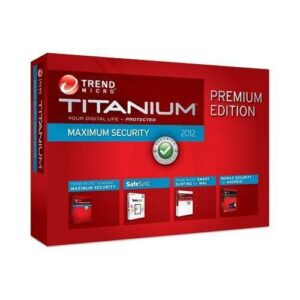 trend micro titanium, maximum security software, premium edition with 50gb safesync storage and mobile security personal edition 3 users