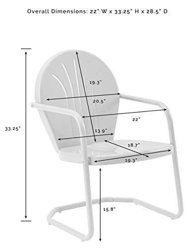 Crosley Furniture Griffith Metal Outdoor Chair - Grasshopper Green