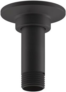 kohler 7396-bl shower arm and flange, matte black