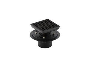 kohler 9136-bl square design tile-in shower drain, matte black