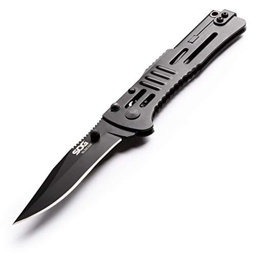 SOG Folding Knife SlimJim Slim Pocket Knife Black