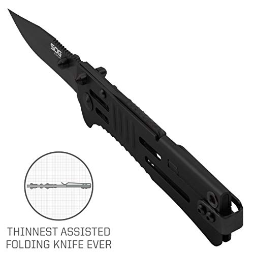 SOG Folding Knife SlimJim Slim Pocket Knife Black