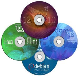 4 dvd linux collection - ubuntu 12.10, linux mint 14, fedora 18, and debian 6