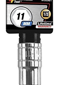 Performance Tool W32981 1/2 Drive 11mm Hex Bit Socket, 1 Pack