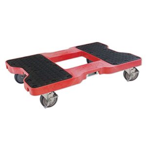 snap-loc 1500 lb dolly red (usa!) with steel frame, 4 inch casters and optional e-strap attachment