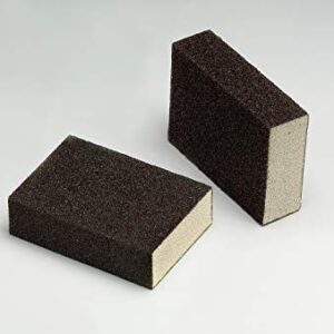 3M Drywall Sanding Sponge, Dual Grit Block, 2 5/8 in x 3 3/4 in x 1 in, Fine/Medium, 2-Pack