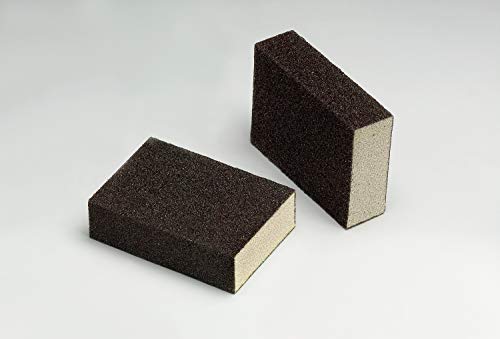 3M Drywall Sanding Sponge, Dual Grit Block, 2 5/8 in x 3 3/4 in x 1 in, Fine/Medium, 2-Pack