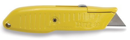 Lutz 30282#82 Safety Nose Retractable Blade Utility Knife - Yellow (82-YL)