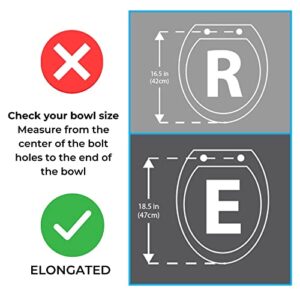 Centoco 820STS-001 Elongated Plastic Toilet Seat, Open Front with Cover, Stainless Steel Hinge, Heavy Duty Commercial Use, White