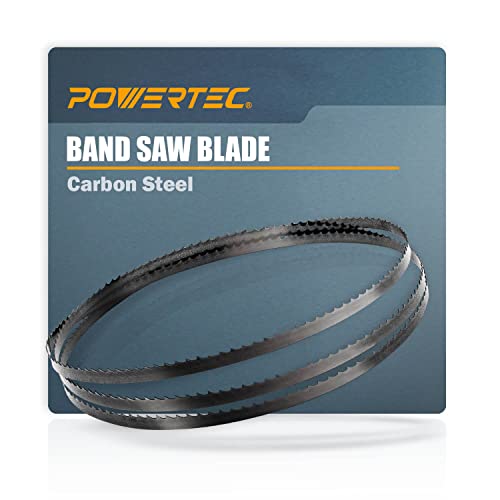 POWERTEC 62 Inch Bandsaw Blades for Woodworking, 3/8" x 6 TPI Band Saw Blades for POWERTEC, Ryobi, WEN, Grizzly, Skil and Sears Craftsman 9" Band Saw, 1 pack (13133)