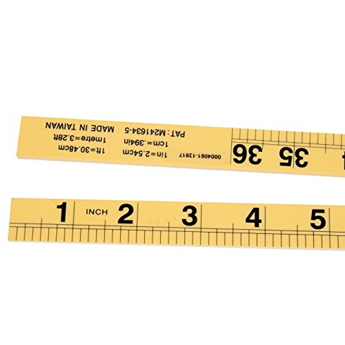 LEARNING ADVANTAGE Folding Meter Stick - Measure in Inches, Centimeters, Milimeters and Meters - Foldable Ruler for Metric and Imperial Measurement Systems