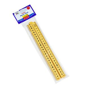 LEARNING ADVANTAGE Folding Meter Stick - Measure in Inches, Centimeters, Milimeters and Meters - Foldable Ruler for Metric and Imperial Measurement Systems