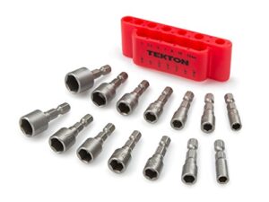 tekton quick-change power nut driver bit set, 14-piece (3/16-7/16 inch) | 2938