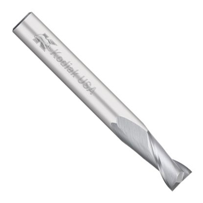 Kodiak Cutting Tools KODIAK136145 USA Made Solid Carbide End Mill, Long, 2 Flute, 3/16" Shank, 3/4" Length of Cut, 2-1/2" Overall Length, 3/16" Diameter