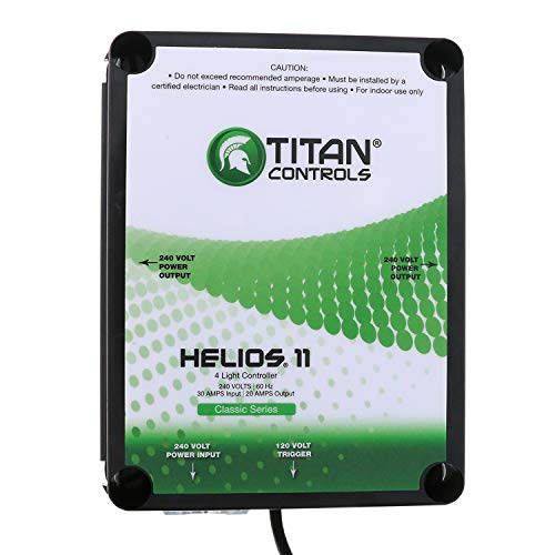 Titan Controls Classic Series Helios 11, 4-Light Controller with Trigger Cord, 240 Volt, Black