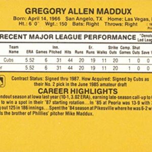 1987 Donruss Baseball #36 Greg Maddux Rookie Card