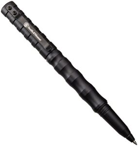 smith & wesson swpenmp2bk 5.8in aircraft aluminum refillable tactical screw cap pen for outdoor, survival, camping and edc