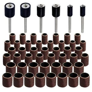 jumbo 51pc drum sanding kit - fits dremel - includes rubber drum mandrels - 1/2, 3/8 & 1/4"