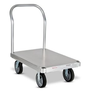 magliner ptk2448s1-q smooth deck platform truck, aluminum, 2700 lb capacity, 48" length x 24" width, silver