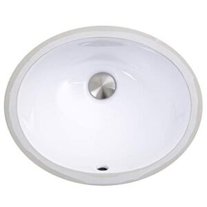 nantucket sinks um-13x10-w 13-inch by 10-inch oval ceramic undermount vanity sink, white