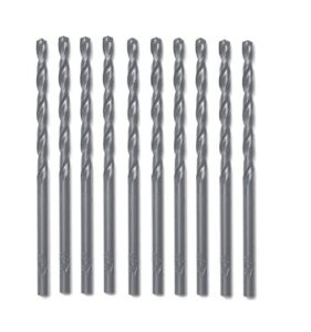 1/8-inch black oxide drill bit, 10 pack, jobber length