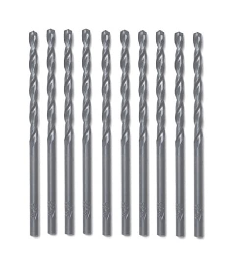 9/64-Inch Black Oxide Drill Bit, 10 Pack, Jobber Length