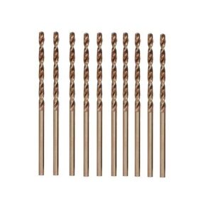 1/16-inch cobalt drill bit, 10 pack, jobber length