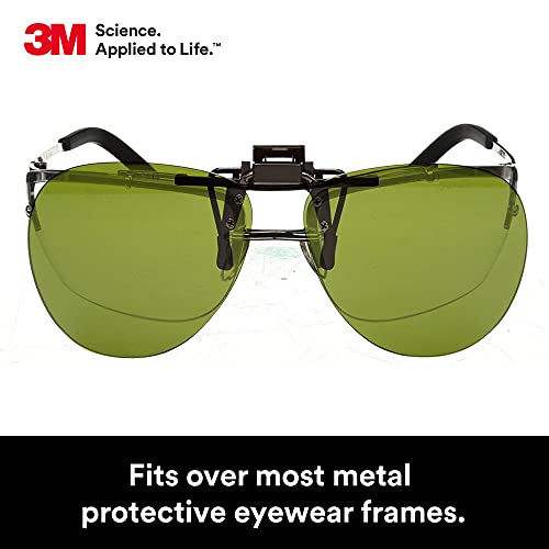 3M Safety Glasses, Infrared Welding Flip-Up Infrared Shade 3 Lens, ANSI Z87, Fits Over Most Metal Protective Eyewear