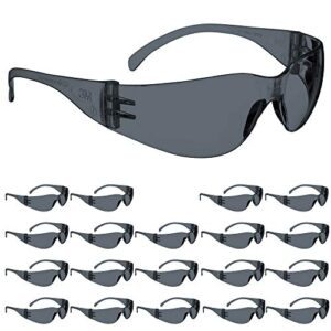 3m safety glasses, virtua, ansi z87, 20 pairs, gray hard coat lens, gray frame