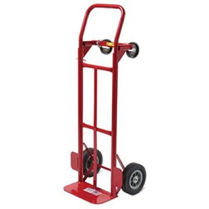 milwaukee hand trucks 35080 convertible truck with 8-inch puncture proof tires