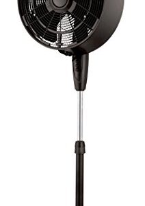 Pelonis FS45-9L 18" Black 3-Speed Oscillating Misting Pedestal Fan