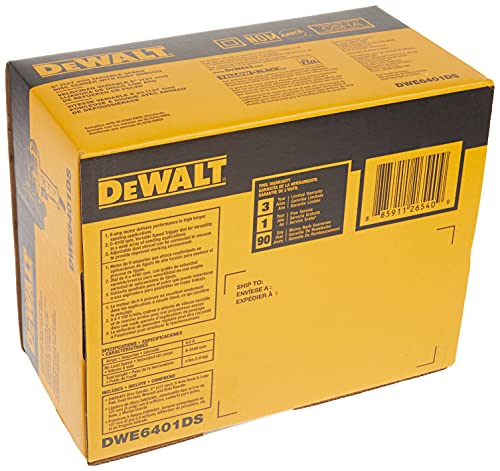 DEWALT Rotary Sander, Variable Speed, Dust Shroud, 5-Inch (DWE6401DS), Yellow