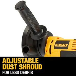 DEWALT Rotary Sander, Variable Speed, Dust Shroud, 5-Inch (DWE6401DS), Yellow