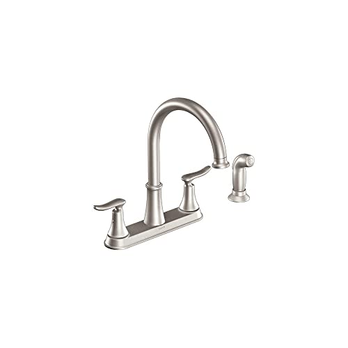 Moen, Spot Resist Stainless CA87015SRS High-Arc Kitchen Faucet with Side Spray from the Solidad Collection, 5