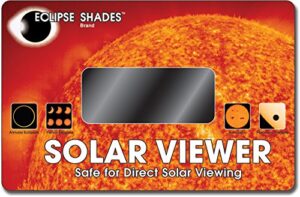 #14 welder's glass solar eclipse and sun viewer-pleasing green image of the sun - made in usa