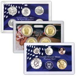 1959-2009 US MINT BU PROOF SETS IN OGP w/COA'S -51 YEARS!