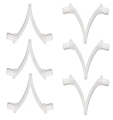 ATIE Pool Butterfly Clip V Clip Pool Attachment Clips for Swimming Pool Spa Brush, Leaf Skimmer, Vacuum Head, Mini Jet Vacuum, Telescopic Pool Pole (6 Pack)