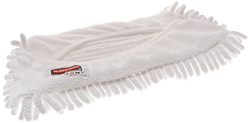 Rubbermaid Commercial Products HYGEN Quick-Connect Flexible Microfiber Mop Cover-Dust and Dirt, 11-inch, White