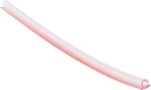 crl translucent vinyl bulb seal 5/32" gap with pre-applied tape - 95" length, fits 1/4" glass