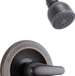 Peerless Single-Handle Shower Faucet Trim Kit with Single-Spray Touch-Clean Shower Head, Oil-Rubbed Bronze PTT188740-OB (Valve Not Included)