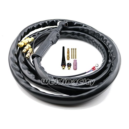 WeldingCity 350-amp Water-cooled WP-18-25R TIG Welding Torch Package with 25-ft Power Cable, Water/Gas Hoses and Accessory Kit