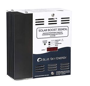 blue sky energy solar boost sb3024dil, mppt charge controller 40a/30a with display, 12v/24v battery. auxiliary output for dual battery charge or 20a lvd load output