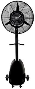 luma comfort mf26b high power misting fan – all metal 26” with 1000 sq ft cooling & 5 gal tank