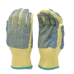 g & f products 1670l cut resistant work gloves, 100% kevlar knit work gloves, make by dupont kevlar, protective gloves to secure your hands from scrapes, cuts in kitchen, wood carving, carpentry & dea, yellow