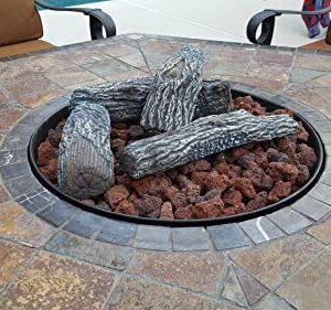 UniFlame Lava Rock and Log Kit for Propane Fire Pits