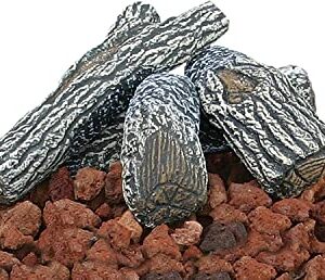 UniFlame Lava Rock and Log Kit for Propane Fire Pits