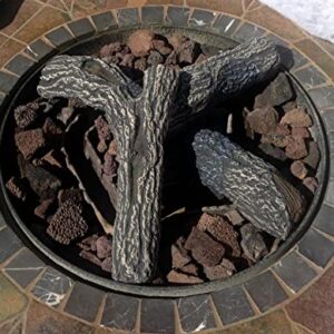 UniFlame Lava Rock and Log Kit for Propane Fire Pits