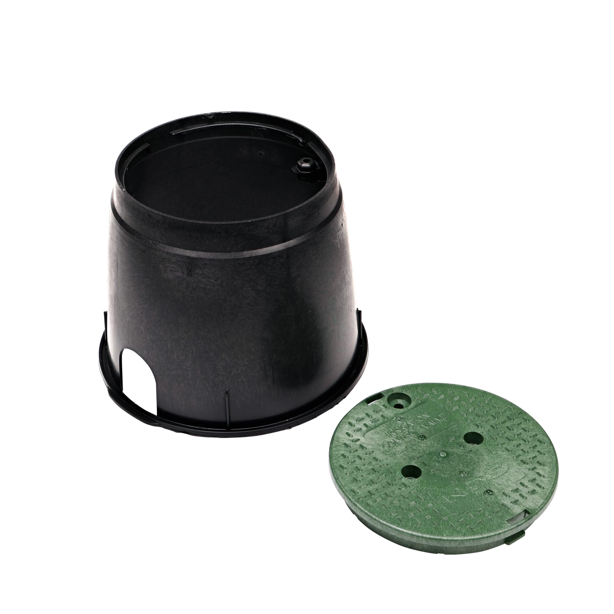 NDS 111BC Standard Series Round Valve Box Overlapping Cover-ICV, Inch, Black/Green Automatic Lawn Drip Irrigation Kits, 10" B/G